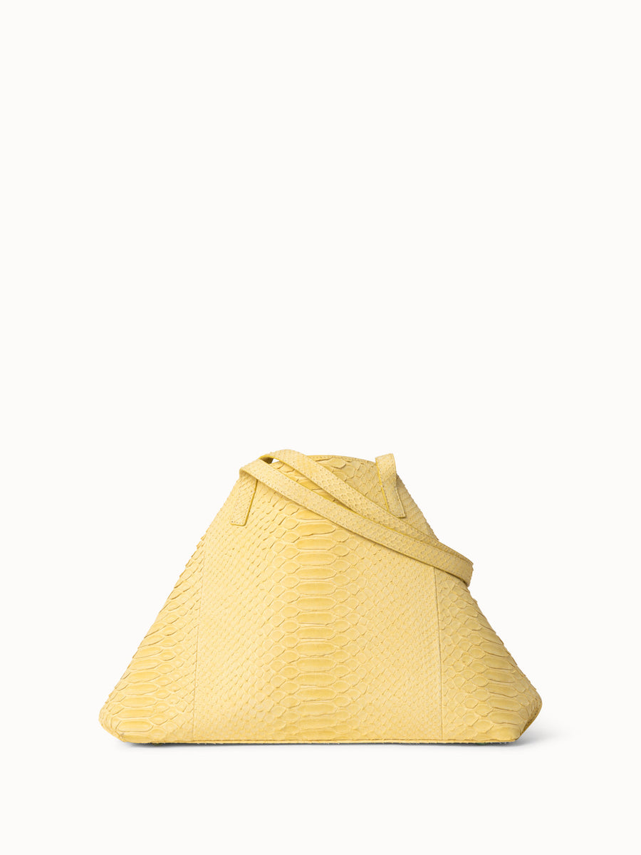 Small Ai Shoulder Bag in Suede Python Leather